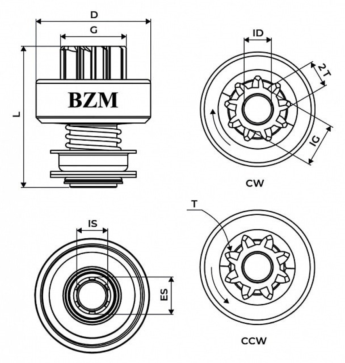 BENDIX 1893 GOL G5 / GOLF / FOX / SPACEFOX 11D - Bendix Impulsor ...